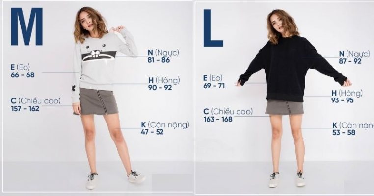 45kg mặc áo size gì? Cách chọn size áo quần 50Kg, 55Kg, 60Kg, 65kg